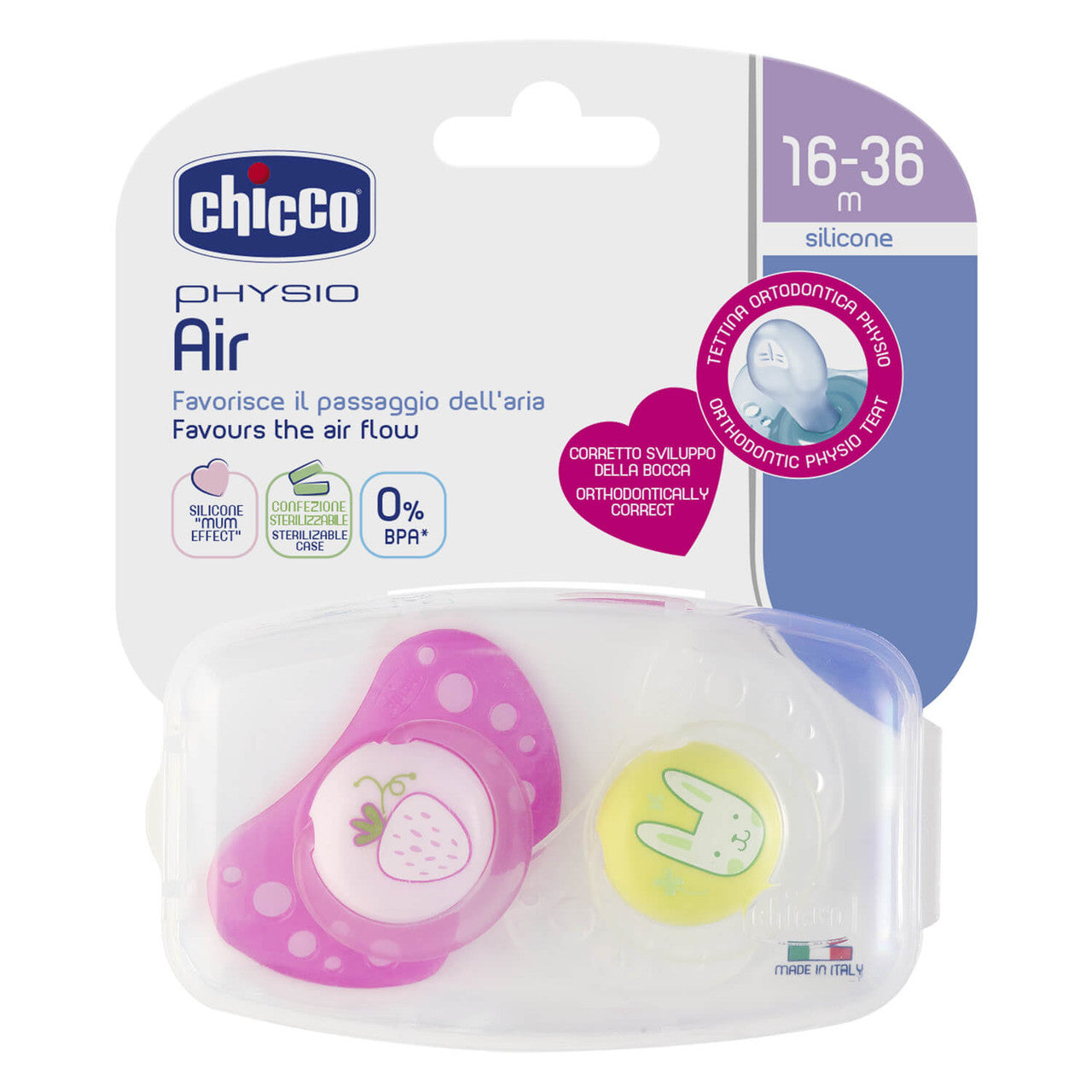 Physio Air Soother 16-36m 2-Pack for Girls, Pink – Love Bubs NZ